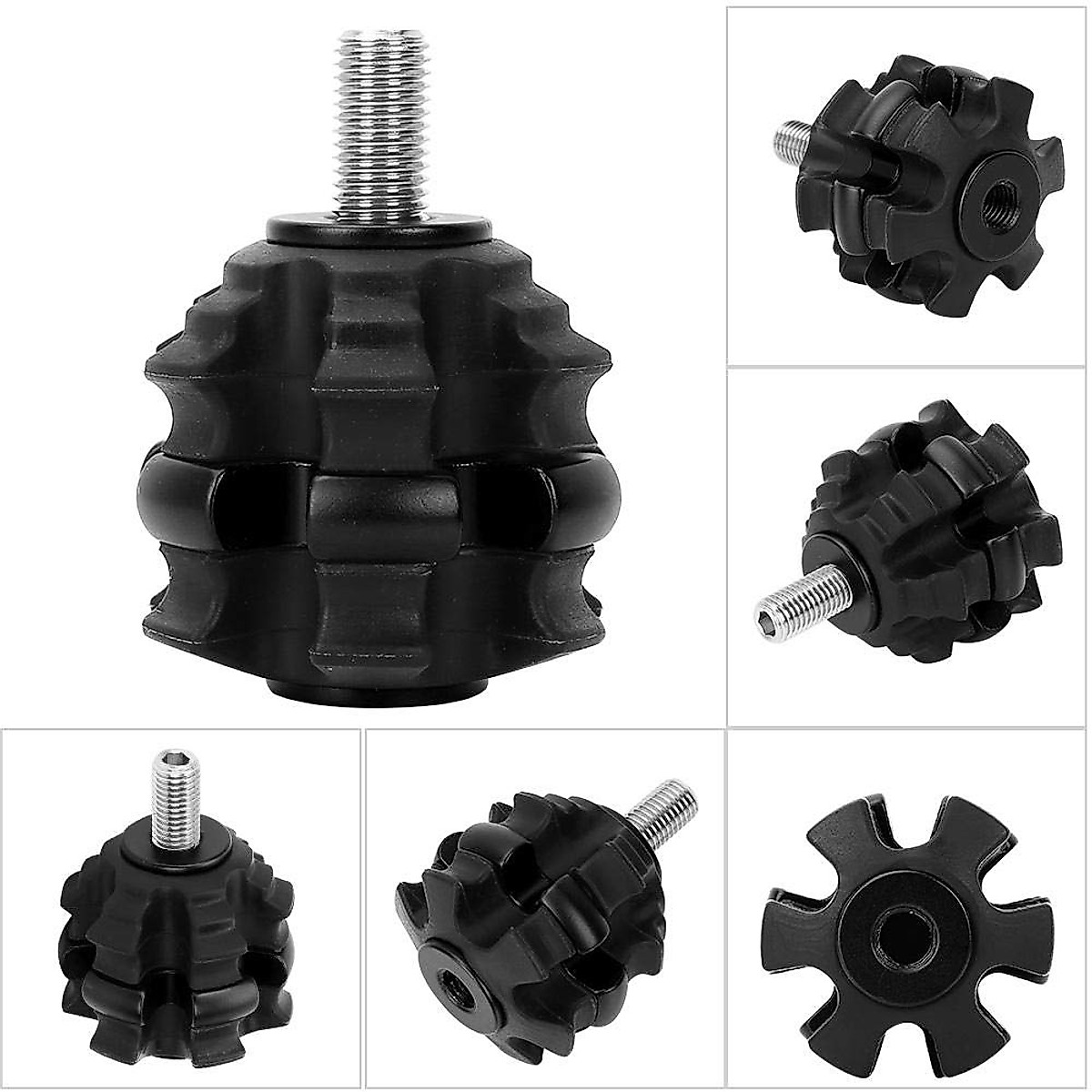 Alomejor Stabilizer Ball Shape Shock Absorber Recurve Bow Stabilizer Lifting Plate Damping Balance Bar(Black)