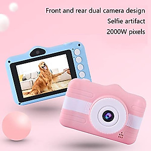 LINXHE Kids Camera- 20MP Camera for Kids with 3.5 inch Large Screen, 1080P HD Digital Video Cameras for Toddler Children's Birthday with 32GB SD Card, SD Card Reader (Color : Blue)