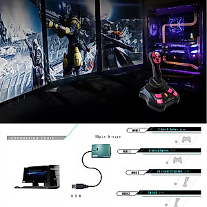 NAKVMN 15 Pin to USB Adapter Female Midi Joystick Old Gameport Joystick on Windows 11 10 8 7 Gameport to USB Nest Retro Joystick Controllers Nest Converter