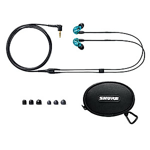 Shure SE425-CL Professional Sound Isolating Earphones - Clear & SE215 PRO Wired Earbuds - Professional Sound Isolating Earphones, Clear Sound & Deep Bass, Blue (SE215SPE)