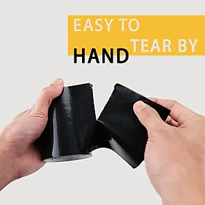 Autrends Super Strong Duct Tape 4 Inches Multi-Purpose Duct Tape Heavy Duty Waterproof Duct Tape for Crafts & Home Improvement 32 ft, Black