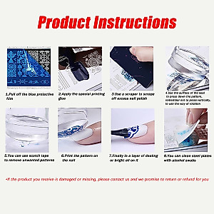 6Pcs Halloween Nail Stamping Plates Fall Maple Leaf Nail Stamper Template Kit Ghost Bat Skull Spider Web Design Nail Decorations Supplies with 1 Stamper 1 Scraper