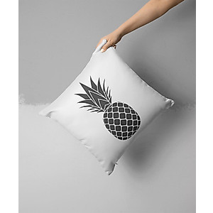 iiRov Summer Design Ink-Fuzed Decorative Throw Pillow - Flat Pineapple