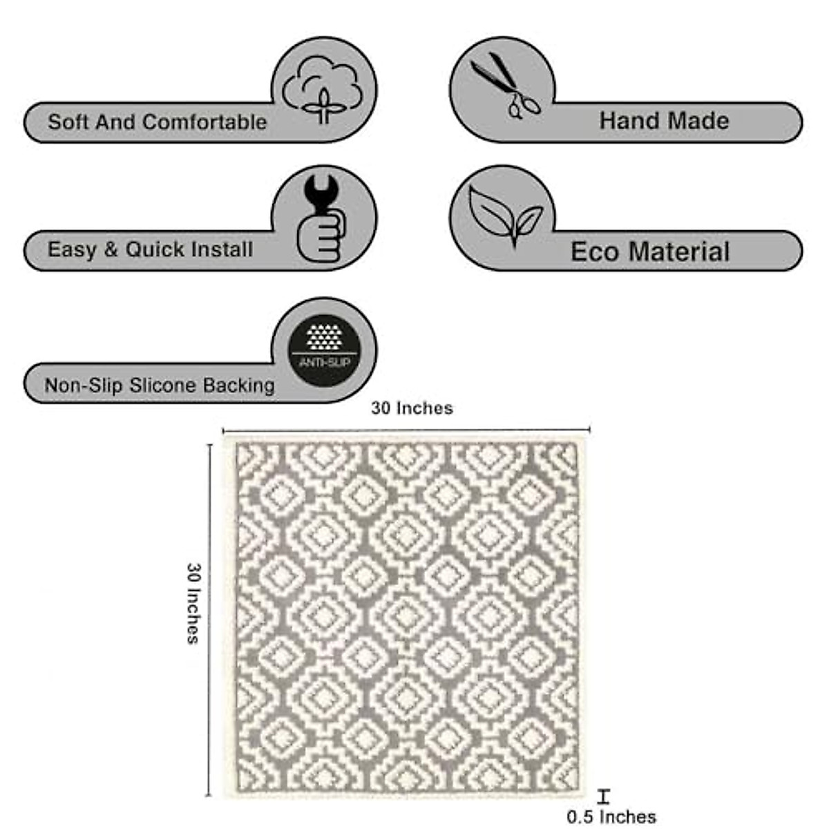 The Sofia Rugs Entryway Rug - Absorbent Door Mat Indoor with Non-Slip TPR Backing - Dirt Trapping Washable Indoor Doormat - Perfect Indoor Door Rug for Dogs, Kids, and High Traffic Areas