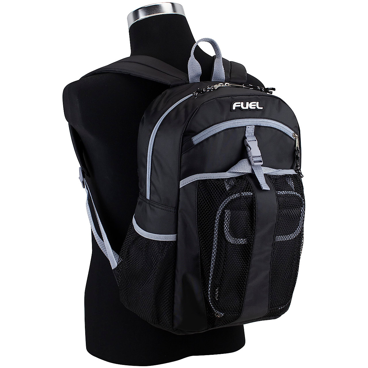 FUEL Backpack & Lunch Bag Bundle, Royal Blue/Crystal Clear Print