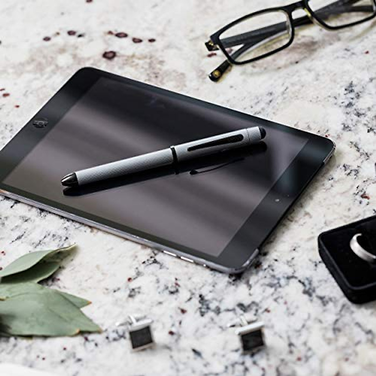 Cross Tech3+ Engraved Refillable Multi-Function Ballpoint Pen with Stylus, Medium Ballpen And Pencil, Includes Premium Gift Box - Satin Black