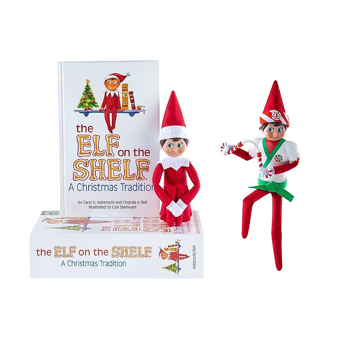 Elf On The Shelf Scout Boy (Blue Eyed Boy) with Karate Kicks Set Bundle