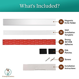 Magnetic Knife Holder for Wall No Drill, 16’’ Stainless Steel Magnetic Knife Holder for Fridge, Knife Magnetic Strip, Magnetic Kitchen Utensil Holder and Magnetic Tool Holder Strip