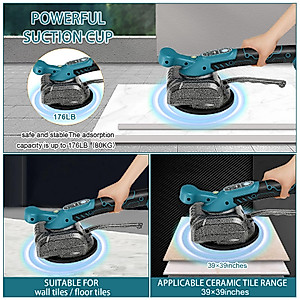 Tile Vibration Tool compatible with Makita 18V Battery, Cordless Tile Vibration Machine with 5 Adjustable Speed & Suction Cup & Digital Display(no battery&charger)