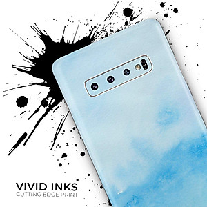 DesignSkinz Subtle Green & Blue Watercolor V2 Protective Vinyl Decal Wrap Skin Cover Compatible with The Samsung Galaxy S20 (Screen Trim & Back Glass Skin)