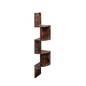 Nyehiret 4 Tier Corner Wall Mounted Shelf,Corner Shelf Unit Wall Mount Racks,Wall Organizer for Bedrooms, Bathrooms, Kitchen, Offices and Living Rooms