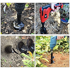 Samman Auger Drill Bit for Planting 3’’ x 10’’ Garden Auger Spiral Hole Planter Plant Tree Bulb Flower Fits for 3/8 Inch Hex Drive Drill 1Pack …