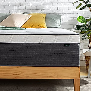 ZINUS 13 Inch Comfort Essential Pocket Spring Hybrid Mattress, Queen, Pressure Relieving Support, CertiPUR-US Certified, Mattress in A Box