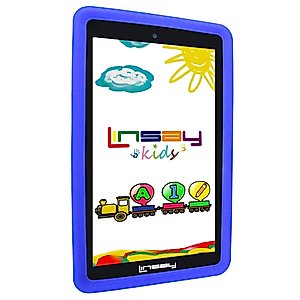 LINSAY Kids Tablet PC Newest Android 9.0 WiFi Kid-Proof Quad Core 2GB Ram 16GB of Internal Storage up to 256 GB External SD Card. Learning Device, Millions of Apps- Dual Camera Google Certified