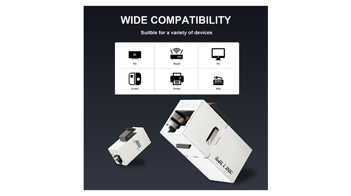 iwillink Cat6 Shielded Couplers - 10G Speed & Easy Install
