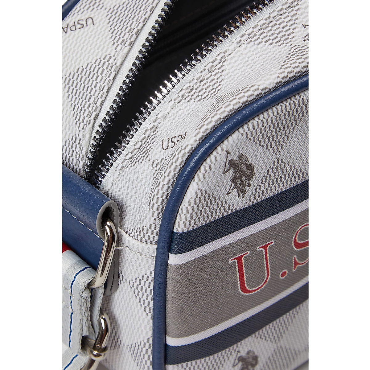 U.S. Polo Assn. Diamond Stripe Crossbody Grey One Size