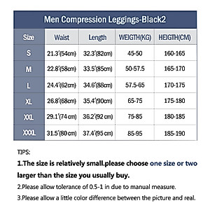 SS COLOR FISH Men Compression Pants Athletic Baselayer Workout Legging Running Tights for Men Black