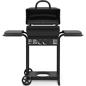 Broil-Mate 2-Burner Propane Gas Grill + Flame King 20lb Propane Tank