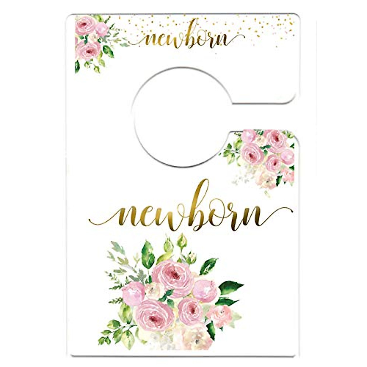 Mumsy Goose Nursery Closet Dividers Mauve Floral Baby Clothes Dividers Girl Grey Pink and Gold Closet Organizers