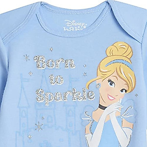 Disney Princess Newborn Baby Girls 3 Pack Long Sleeve Swaddle Sleeper Gowns Disney Princesses 0-6 Months