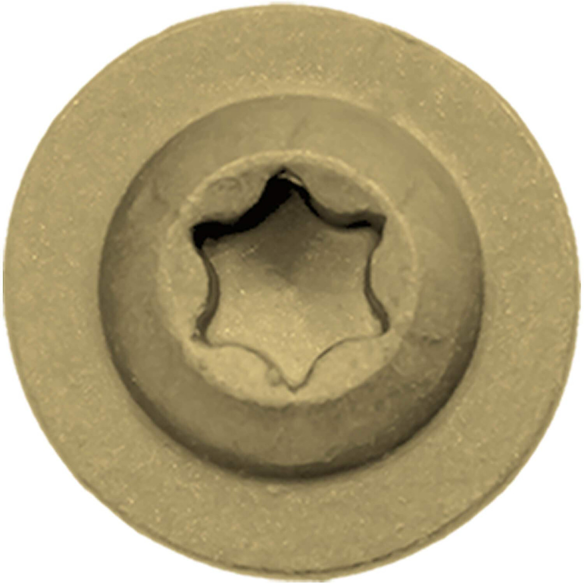 #8 x 1-1/4" Bronze Star Exterior Coated Modified Truss Head Cabinet Wood Screw Torx/Star Drive Head (1 POUND - ~183 Screws) - Multipurpose Exterior Coated Torx/Star Drive Wood Screws