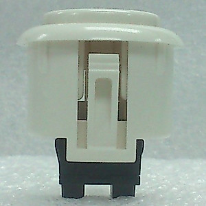 Japan Sanwa 2 Pcs OBSF-24 White Arcade Push Button