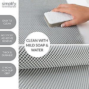 Grip Liner-Heavy Duty-Non-Adhesive Shelf Liner (12"x60", Grey)
