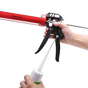 Amazon Basics Heavy Duty Sealant Caulking Gun -310ml/10oz - 12:1 Thrust Ratio, Aluminum handle