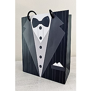 Tuxedo Gift Bags - For Groomsman, Bachelor Party Favors, Wedding - 10 Pack