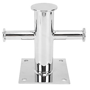 Marine Bollard, Mooring Cleat Bollard135mm Single Cross Bollard Heavy Duty Marine Grade 316 Stainless Steel for Yacht Fishing Boat