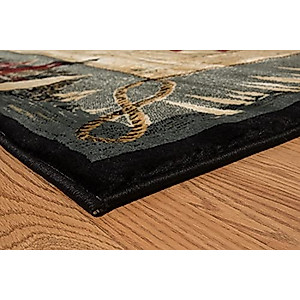 United Weavers of America Genesis Collection Seascapes Heavyweight Heat Set Olefin Rug, 5-Feet3-Inch by 7-Feet 6-Inch, Blue