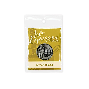 Armor of God Love Expression Coin for Public Servants & Law Enforcement, Keepsake Pocket Token of Prayer & Divine Protection for Men & Women, EDC Coin, Thinking of You Gift of Appreciation
