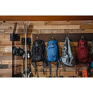 Gravity Grabber - The Ultimate Ski + Snowboard Wall Storage Rack | Save Your Rocker, Tips, and Tails | Damage-Free Ski/Snowboard Storage Rack | Fits any Ski or Snowboard | Ski/Board Wall Storage (Black, 2)