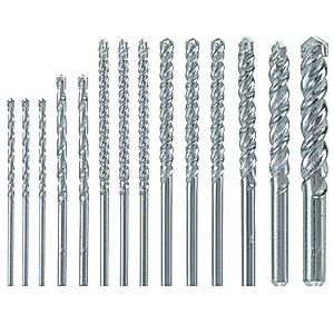 Bosch Fast Spiral Carbide Masonry Rotary Drill Bit Set for Drilling in Brick and Block (14-Piece)