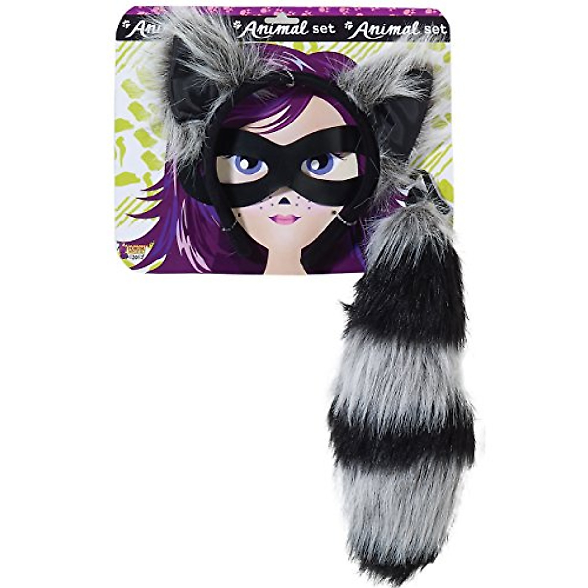 Forum Novelties Women's Playful Animals Raccoon Costume Accessory Set, Multi, One size