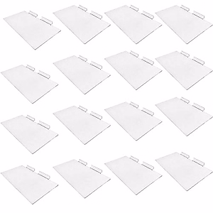 Prolinemax 100 Pc Slatwall 12'' x 6'' Flat Styrene Shoe Shelf Acrylic Display Fixture