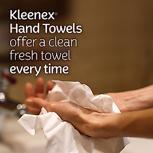 Kleenex Expressions Disposable Paper Hand Towels, Paper Hand Towels for Bathroom, 6 Boxes, 60 Hand Towels per Box (360 Total Tissues)
