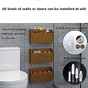 Shoes Rack Shoe Rack Wall Mounted Shoes Rack Shoe Organizer Closet Shoe Stand Closet Door Home Shoe Holder Storage 26.2in Durable (Color : Dark Brown)