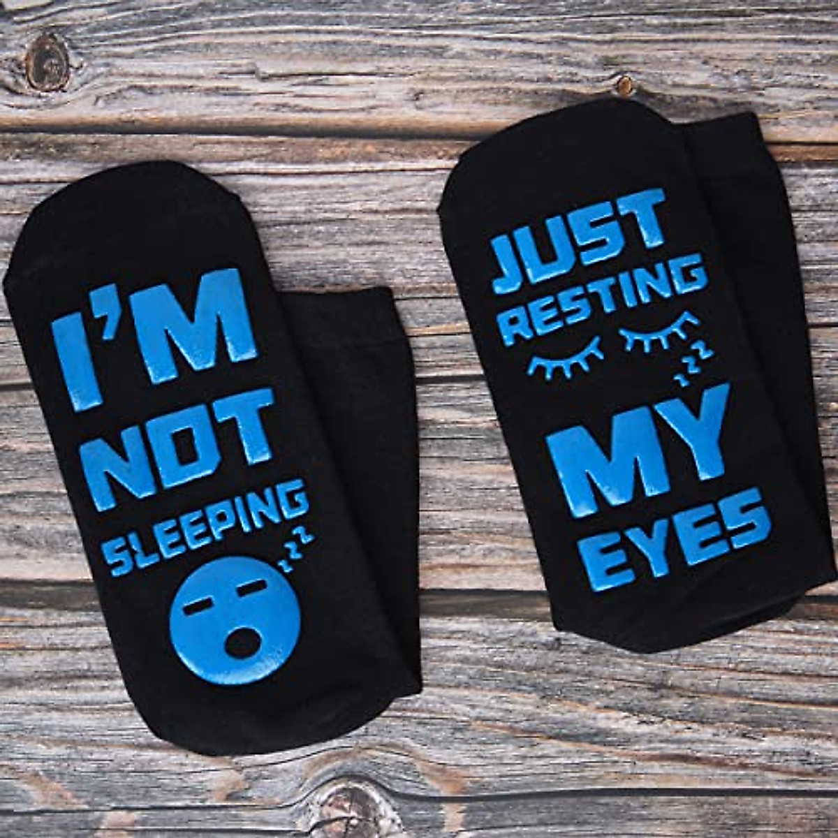 Engmoo Novelty Stocking Stuffers Socks I'm Not Sleeping Just Resting My Eyes Socks Gift For Dad Mom Christmas Gift