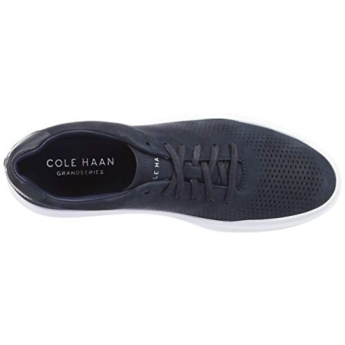 Cole Haan Men's Grandpro Rally Laser Perf Sneaker, Navy Ink Nubuck, 10