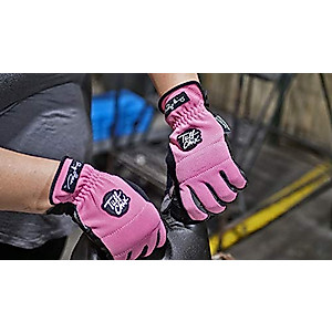 Ironclad Tuff Chix Women's Work Gloves TCX, Designed for Women's Hands, Performance Fit, Durable, Machine Washable, (1 Pair), MEDIUM Pink