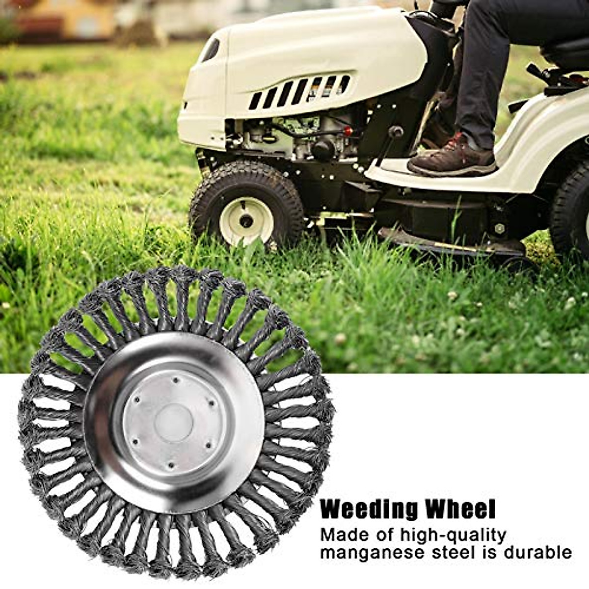 8-inch Machine Parts for Grass Trimmer Grass Wheel Steel Wire Round Edge Manganese Steel Garden Lawn Machine Parts Machine Accessories for Gardengard