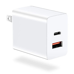 USB C Wall Charger Block 20W, Dual Port PD Power Delivery Fast Type C Charging, for 14 13 12 Pro Max 14 Pro 12 Mini 14 11 Pro Max 14 Plus 11 SE X XS Cube