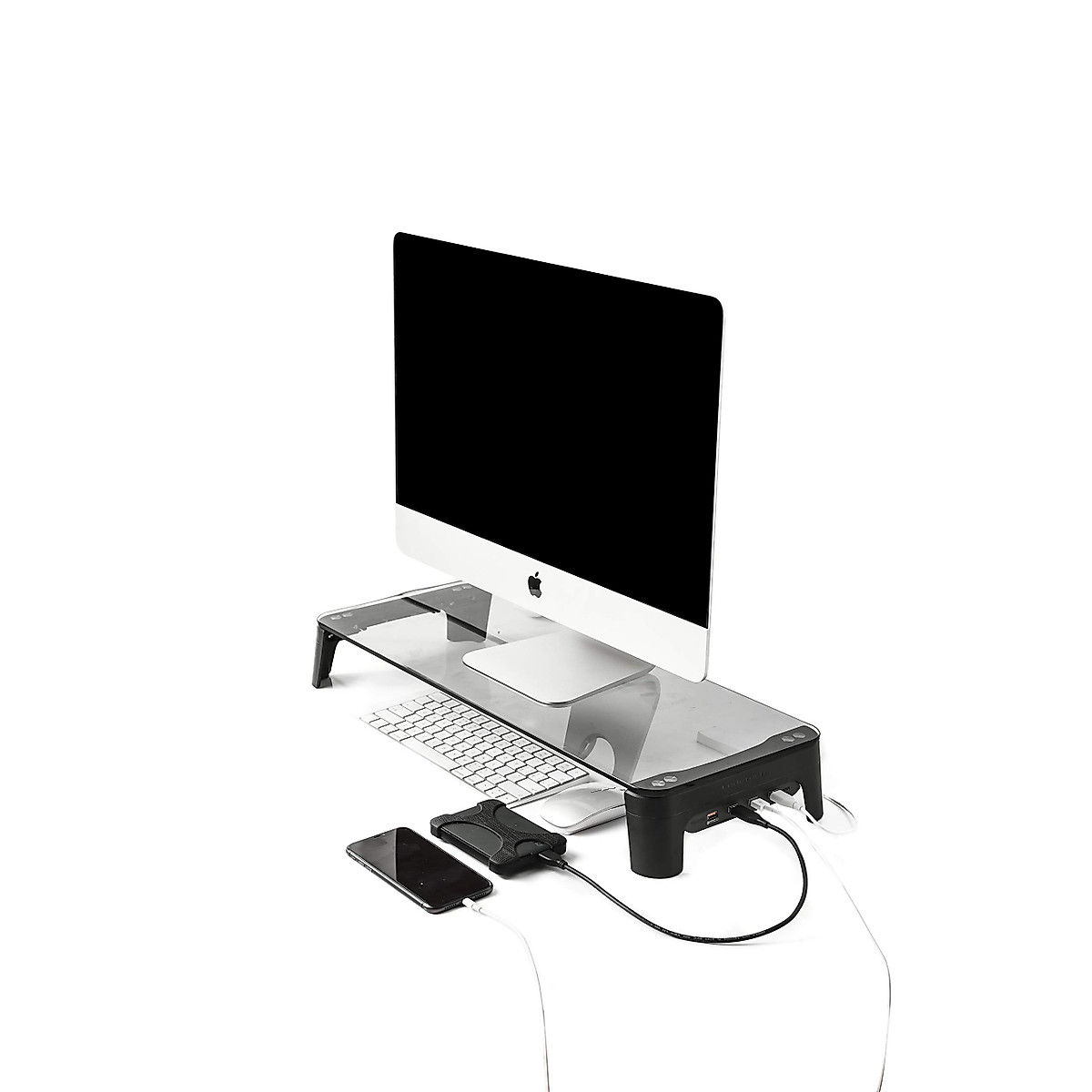Ledetech 23.5" Laptop & Monitor Stand w/USB and Fast Charging Output