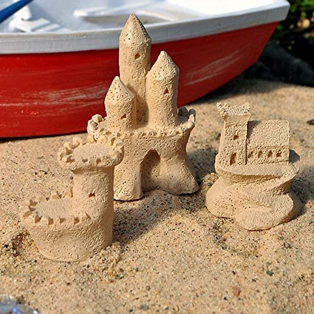 Miniature Fairy Garden Sandcastle Sculptures, Set of 3