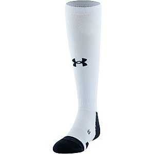 Under Armour Youth Team Over-The-Calf Socks, 1-Pair, White/Black/Black, Small
