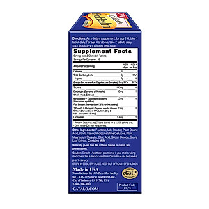 CATALO Children's Eye Health Formula - Vision Support with European Bilberry Extracts, Eyebright Extracts, Lycopene, Lutein & Zeaxanthin, Taurine, Zinc, 60 Blueberry Flavor Chewable Tablets
