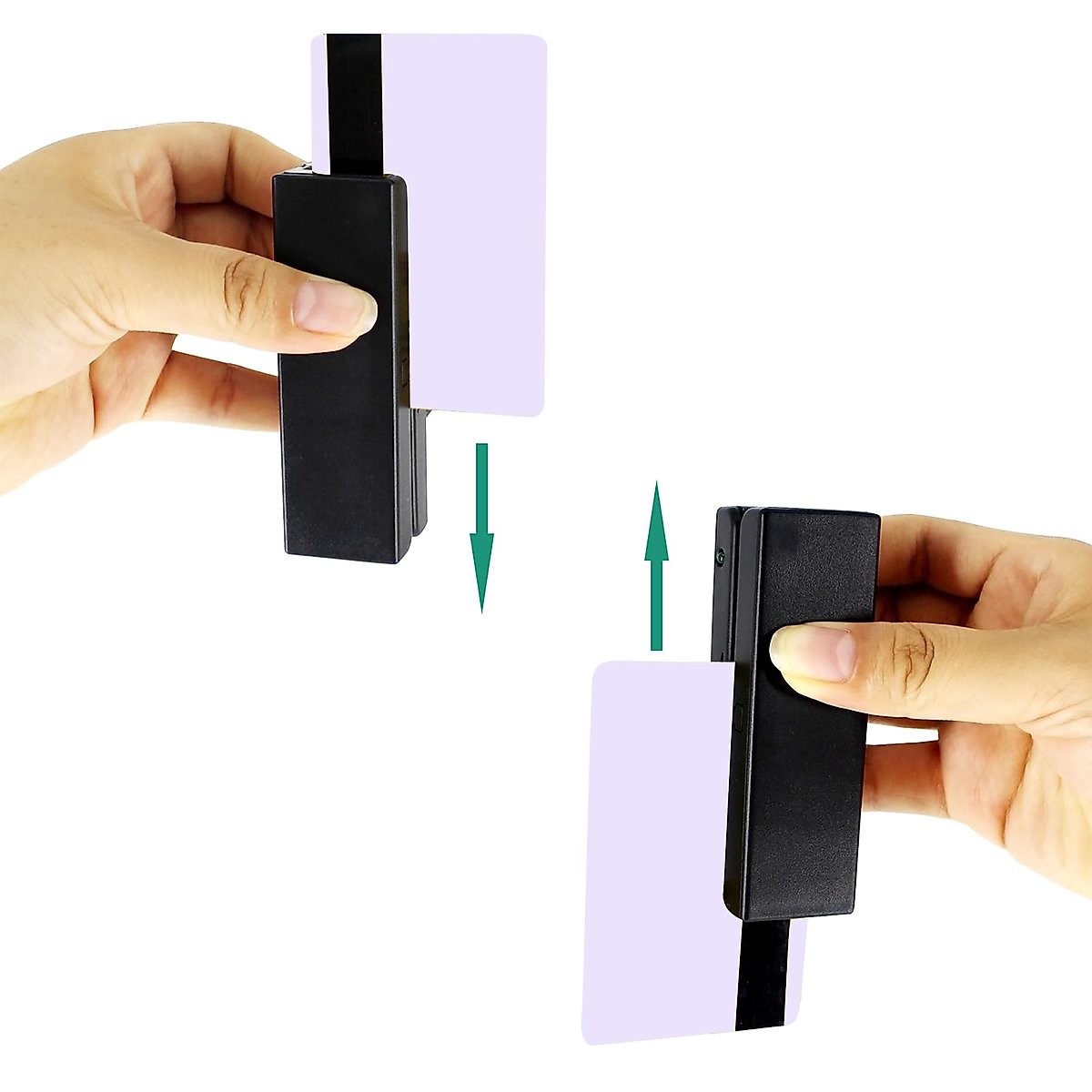 Magnetic Stripe Card Reader USB 3-Track POS Credit Card Reader Swiper Magstripe Swipe Card Reader Membership Card Gift Card Reader Access Control Card Reader Writer