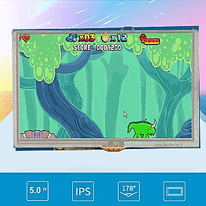 Tosuny Portable Monitor, Touch Screen Monitor 5 Inch HDMI LCD HD Display Gaming Monitor External Monitor for Raspberry PI3 PI2/B Monitor