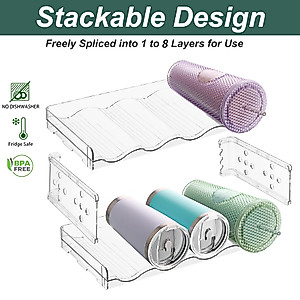 TIPGO Water Bottle Organizer for Cabinet - Cup Organizer for Kitchen Cabinets, Water Bottle Storage Rack, Tumbler Organizer for Kitchen Cabinets, Starbucks Cup Organizer (16 Bottles Capacity)